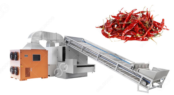 Continuous Mesh Belt Red Chili Pepper Drying Machine